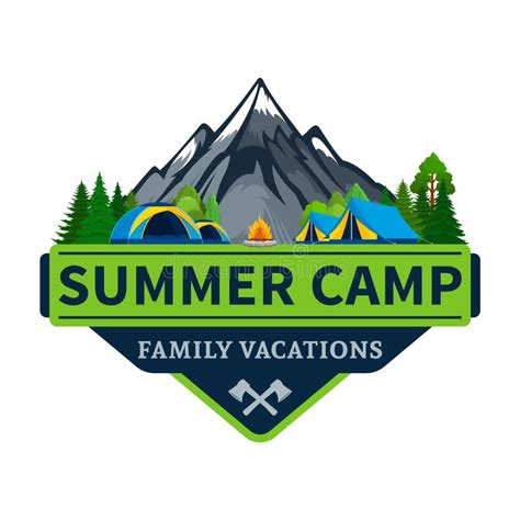 Summer Camp Vector Illustration Concept For Shirt Or Logo Print