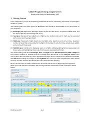 Hw5 Pdf CS603 Programming Assignment 5 Due By End Of Day On Wednesday