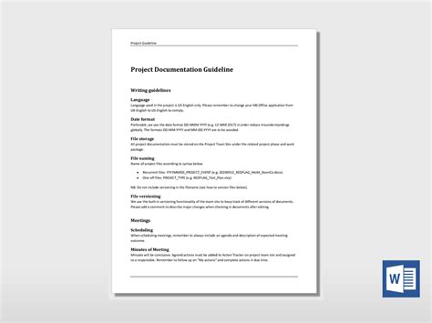 Project Documentation Guideline
