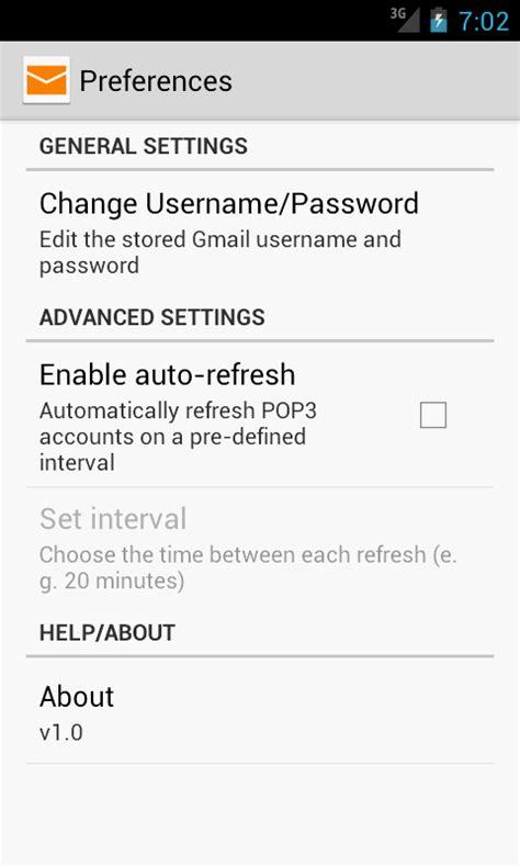 POP Refresh For Gmail App On Amazon Appstore