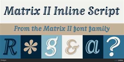 Matrix Ii Inline Script Font