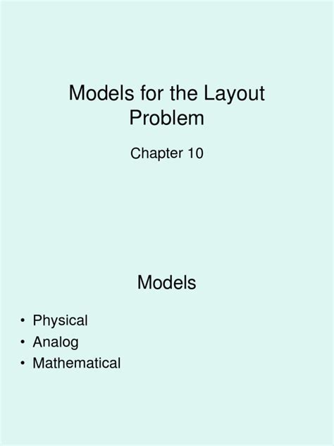 Models For The Layout Problem Pdf Time Complexity Algorithms