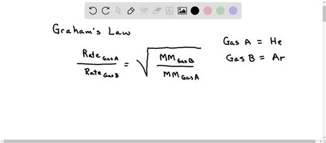Solved Compute The Relative Rate Of Diffusion Of Helium To Argon