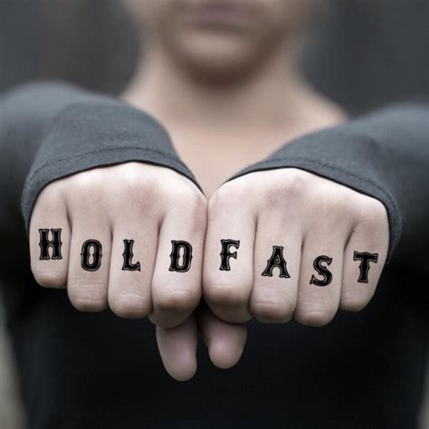 Hold Fast Temporary Tattoo Sticker Ohmytat