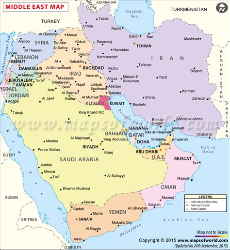 Middle East Map Map Of The Middle East Countries