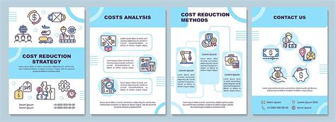 Cost Reduction Brochure Template A4 Template Management Vector A4