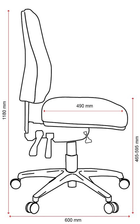 Buro Roma 3 Lever High Back Ergonomic Office Chair Charcoal Black Ny