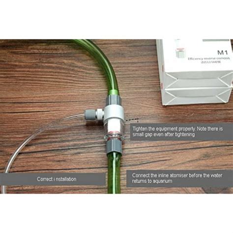 Aquarium Central Qanvee M1 Inline Co2 Atomizer Diffuser 12 16mm For