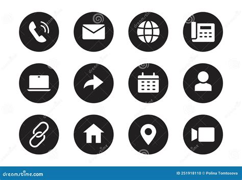 phone email contact icon mail telephone adress message symbol for website button stock