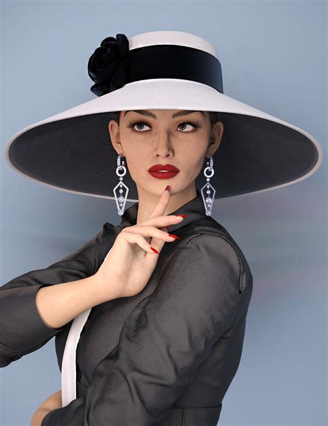 Glamour Hat Set Collection For Genesis 9 Female 01 2025 Free Daz 3d
