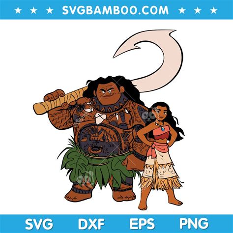 Moana Svg Disney Svg Silhouette Svg Maui Svg Moana Svg Silhouette Svg