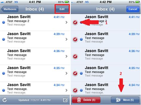 mobile what s the standard interaction pattern for bulk edit delete