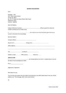 HDFC Bank Application Form For Name Addition In PDF Download