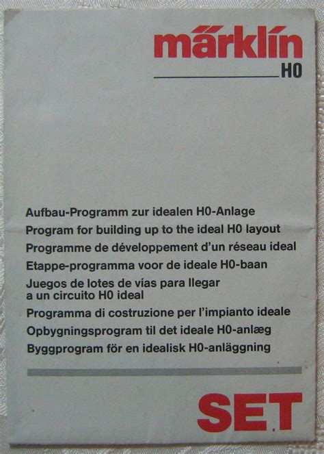 „mÄrklin Set Aufbau Programm 1993 H0 Anlage Literatur “ Buch