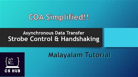 Strobe Control Handshaking Asynchronous Data Transfer Coa Malayalam Youtube