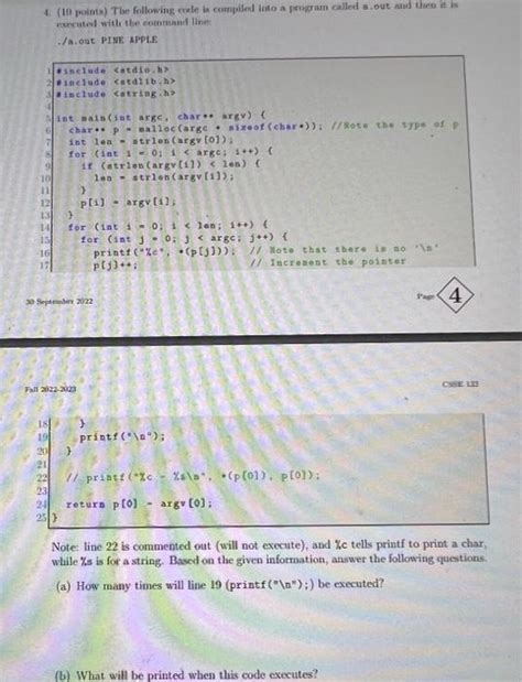 solved 4 10 points the following conle is compifed into a