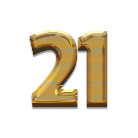 Number Gold Luxury PNG