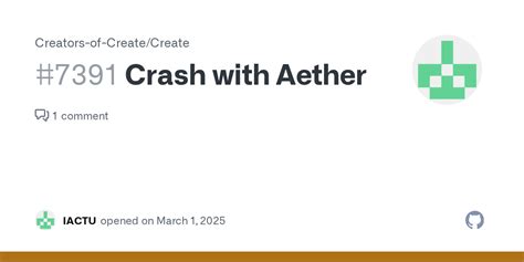Crash With Aether · Issue 7391 · Creators Of Createcreate · Github