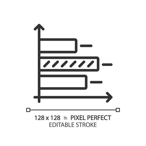 Horizontal Bar Chart Linear Icon Comparing Products Marketing