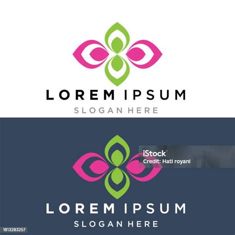 Logo Bunga Logo Melingkar Logo Bunga Bunga Bergaya Kelopak Logo