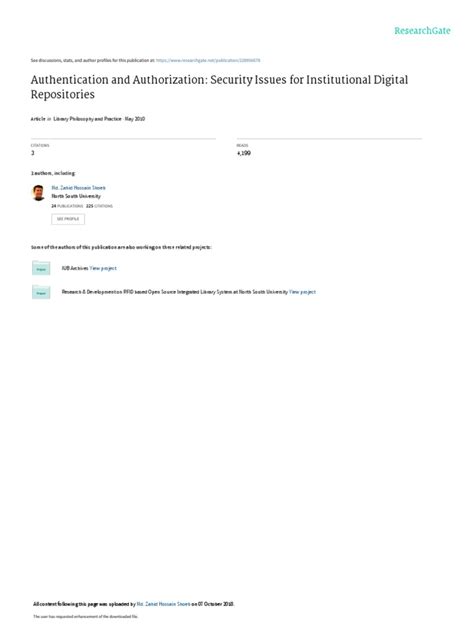 Authentication And Authorization Security Issues F Pdf
