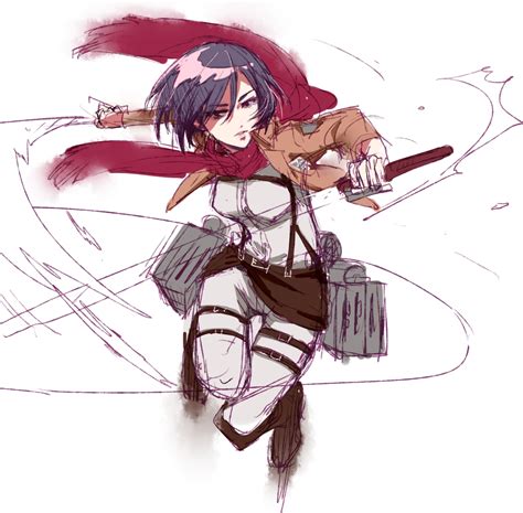 Mikasa Ackerman Shingeki No Kyojin Drawn By Shizumi Satou Danbooru