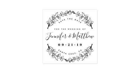 create your own rustic script save the date self inking stamp zazzle