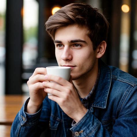 The Guy Drinks Coffee — Image Created In Shedevrum