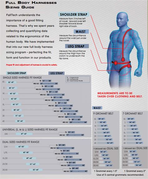 Fall Protection Harness Size Chart At Albert Jarman Blog