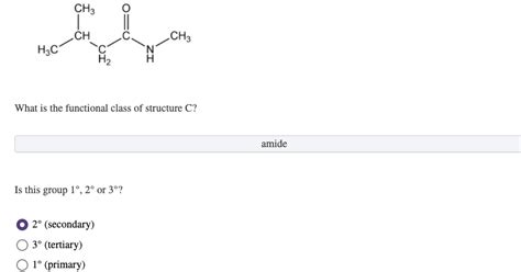 Solved Ch C H3C N CH3 H2C CH3 What Is The Functional Chegg Com