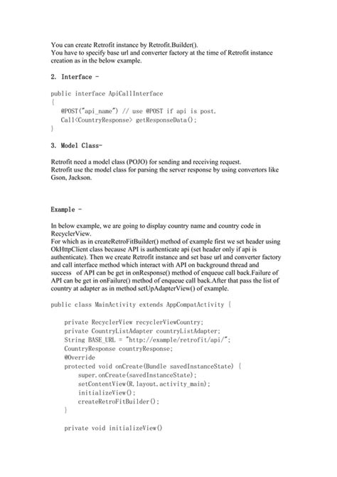 Retrofit Library In Android PDF