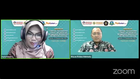 Webinar Optimasi Permasalahan Industri Dan Solusinya Menggunakan Metaheuristic Dan Machine