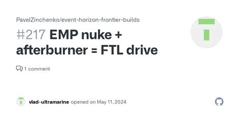 Emp Nuke Afterburner Ftl Drive · Issue 217 · Pavelzinchenkoevent Horizon Frontier Builds