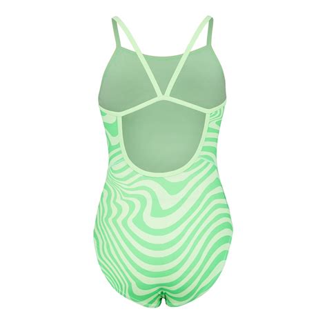 Slazenger Thinstrap One Piece Swimsuit Womens Greenpink