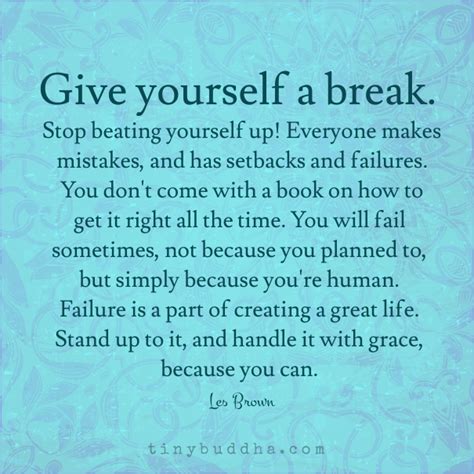 give yourself a break tiny buddha