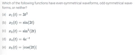 solved which of the following functions have