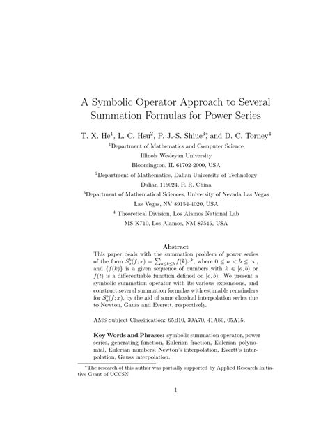 SOLUTION Summation Operators Studypool