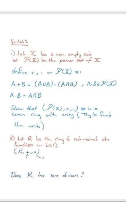 Solved Empty Set Det I Be A Non Let P X Be The Power Set Chegg Com