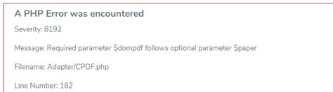 php8 still not supported · issue 2490 · dompdf dompdf · github