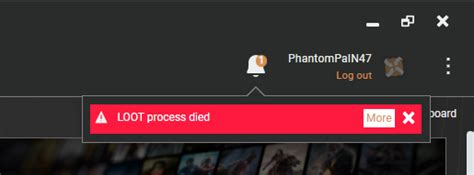Infinite Switching Profile To Default Screen And Loot Process Died