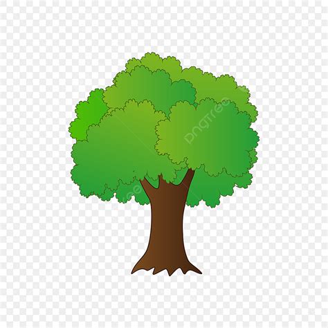 Big Tree Vector Png Images Tree Clipart Cartoon Simple Tree Material
