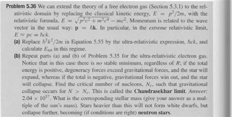 Solved Problem 5 36 We Can Extend The Theory Of A Free