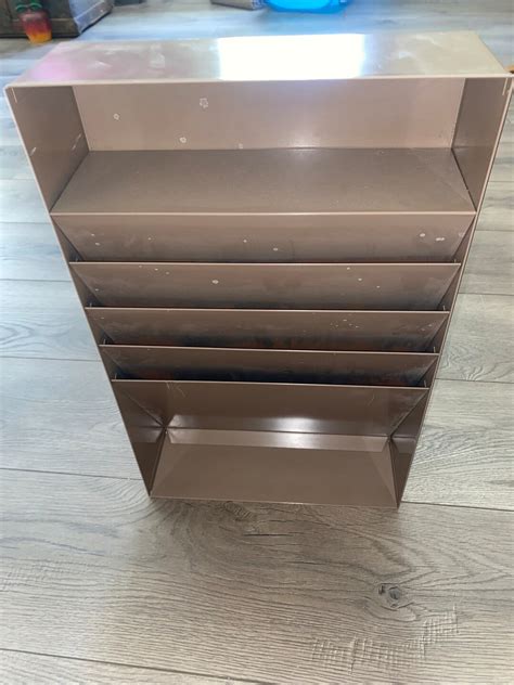 Vintage Hunt Lit Ning 4 Slot Metal File Organizer Mail Holder Etsy