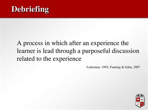 Ppt The Role Of Debriefing And Guided Reflection In Simulation