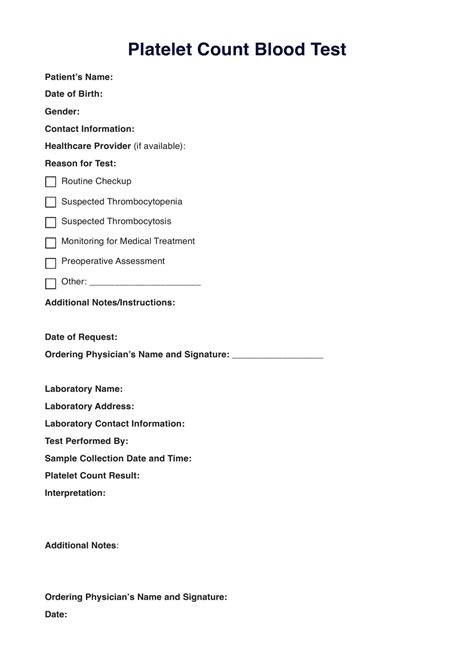 Platelet Count Blood