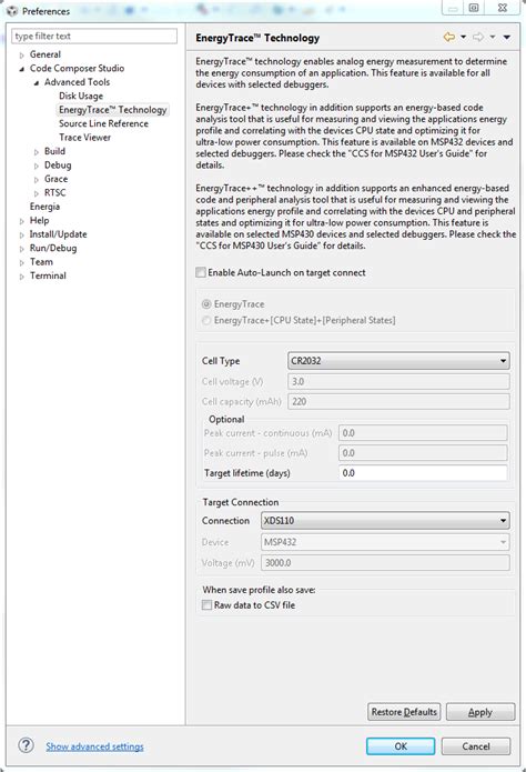 Energytrace Error Msp Low Power Microcontroller Forum Msp Low Power Microcontrollers Ti