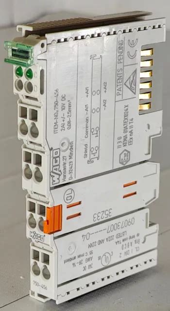 Wago 750 456 2 Port Analog Input Module 10v Dc 08 25mm 11988 Picclick Ca