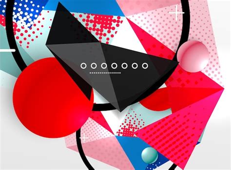 Premium Vector Vector Color Geometric Abstract Composition Triangular And Polygonal Design