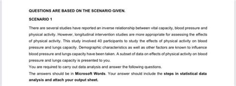 Solved Questions Are Based On The Scenario Given Scenario 1