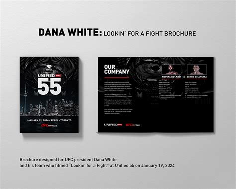 Dana White Lookin For A Fight Brochure Unified 55 Behance
